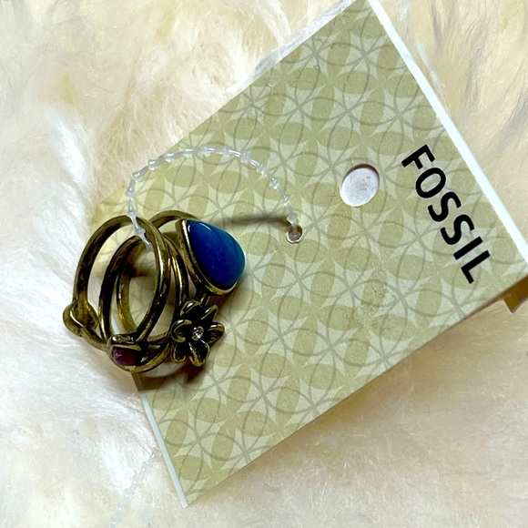 Fossil | Jewelry | Fossil Vintage Rings 3 In One Set | Poshmark